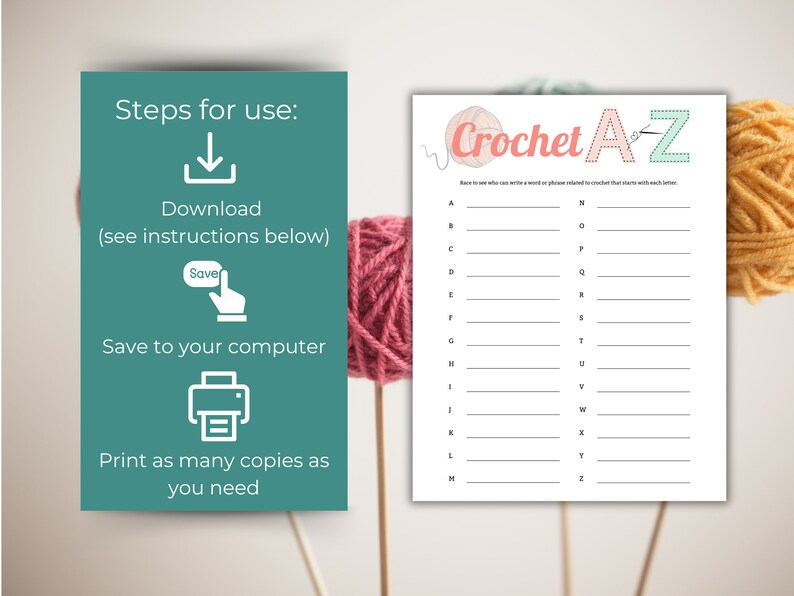 Crochet Club Game, Icebreaker for Crochet Group, Crochet Retreat Game ...