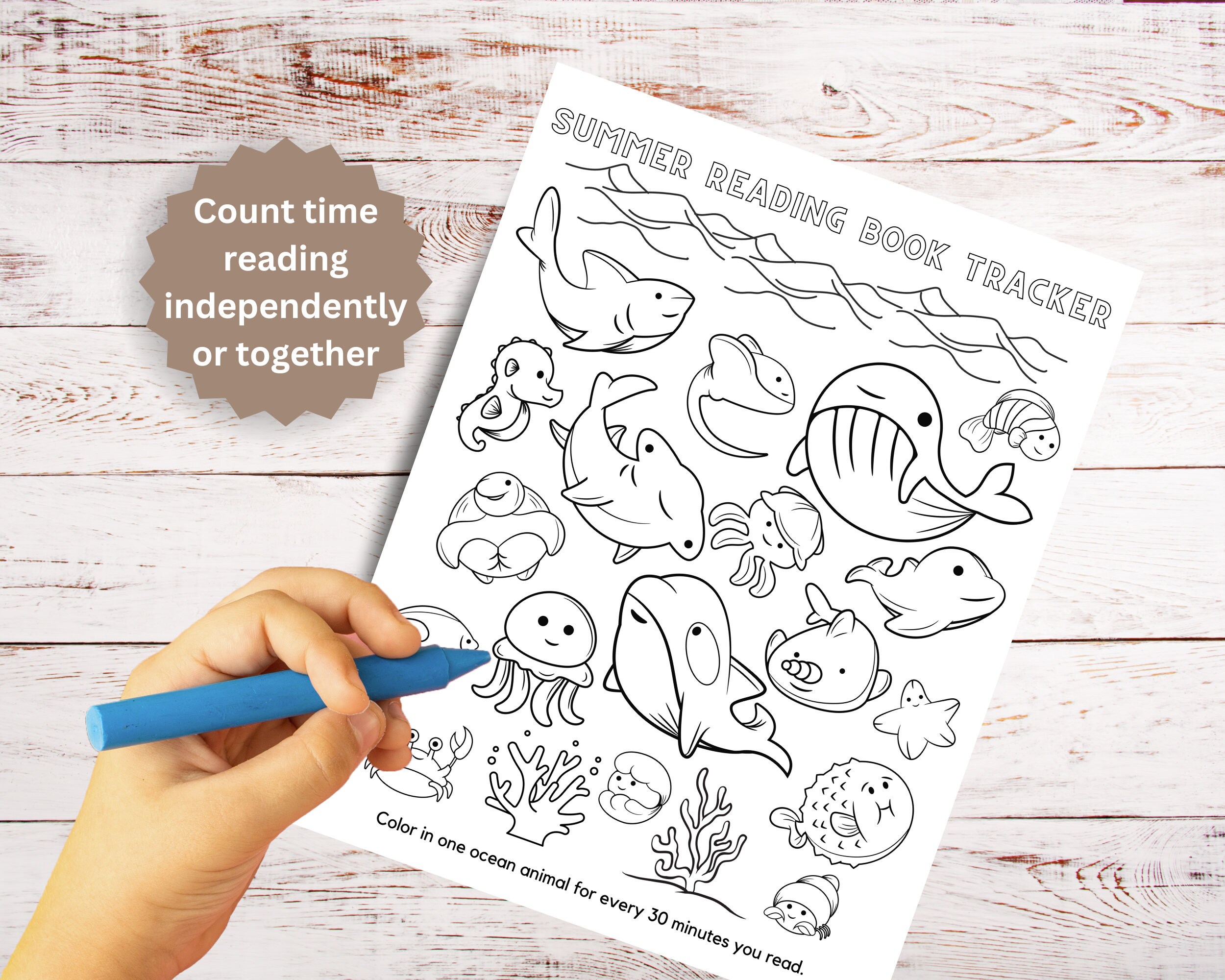Summer Reading Tracker for Kids, Summer Reading Log Coloring Activity ...