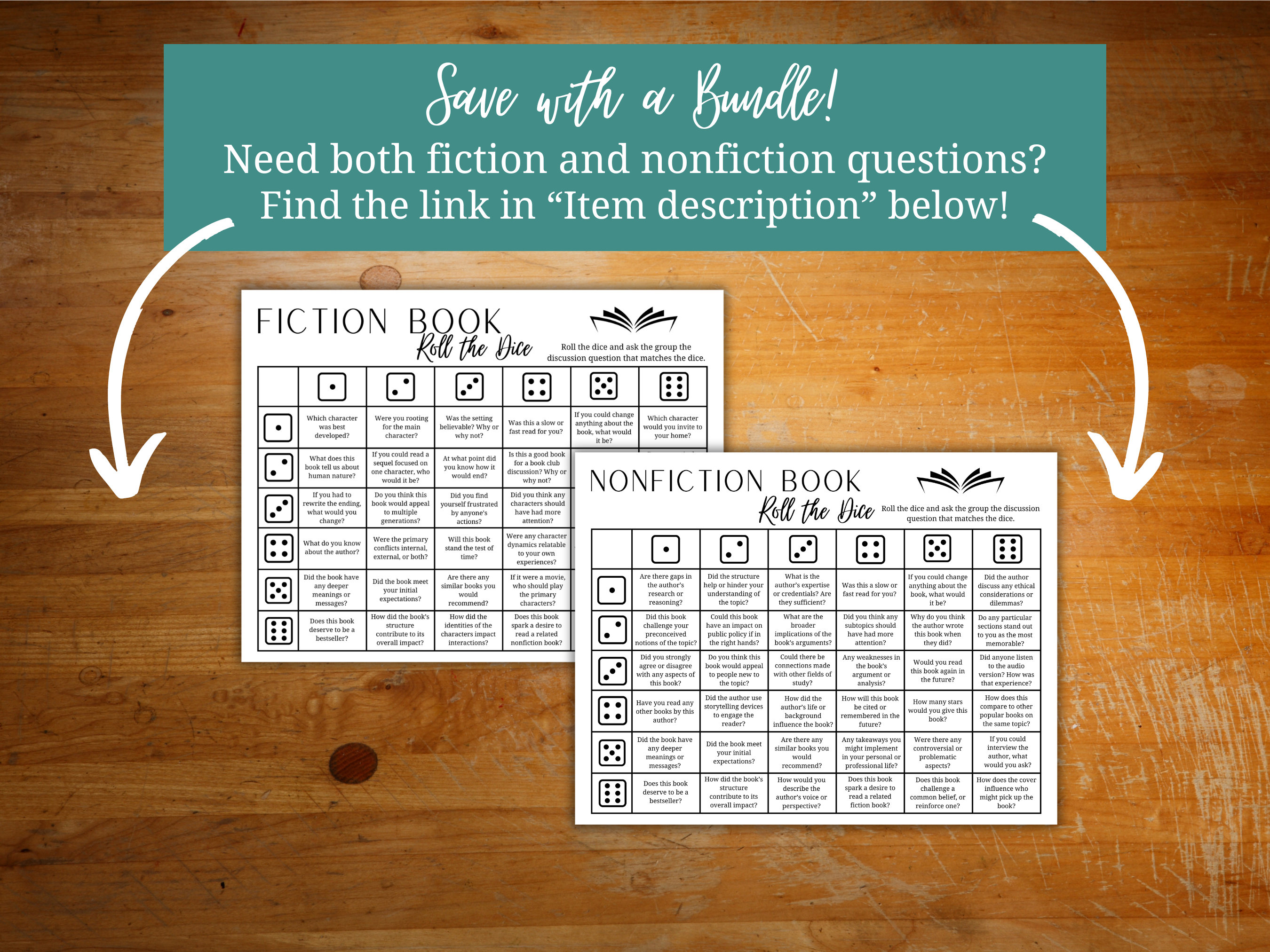 Book Club Game for Discussion, Book Club Questions, Fiction Book ...