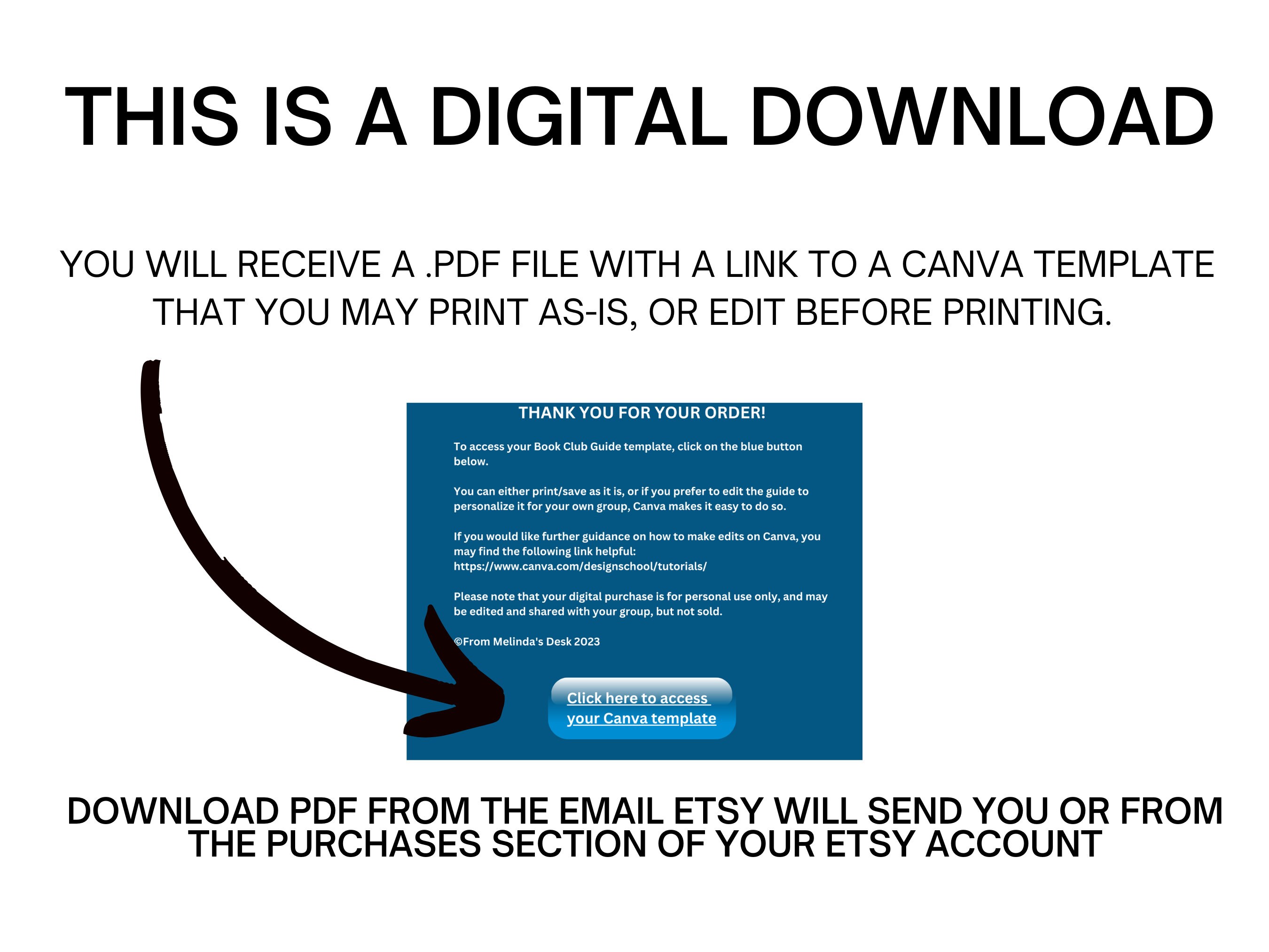 Book Club Guide Digital Download Editable Template, Book Club Planner ...