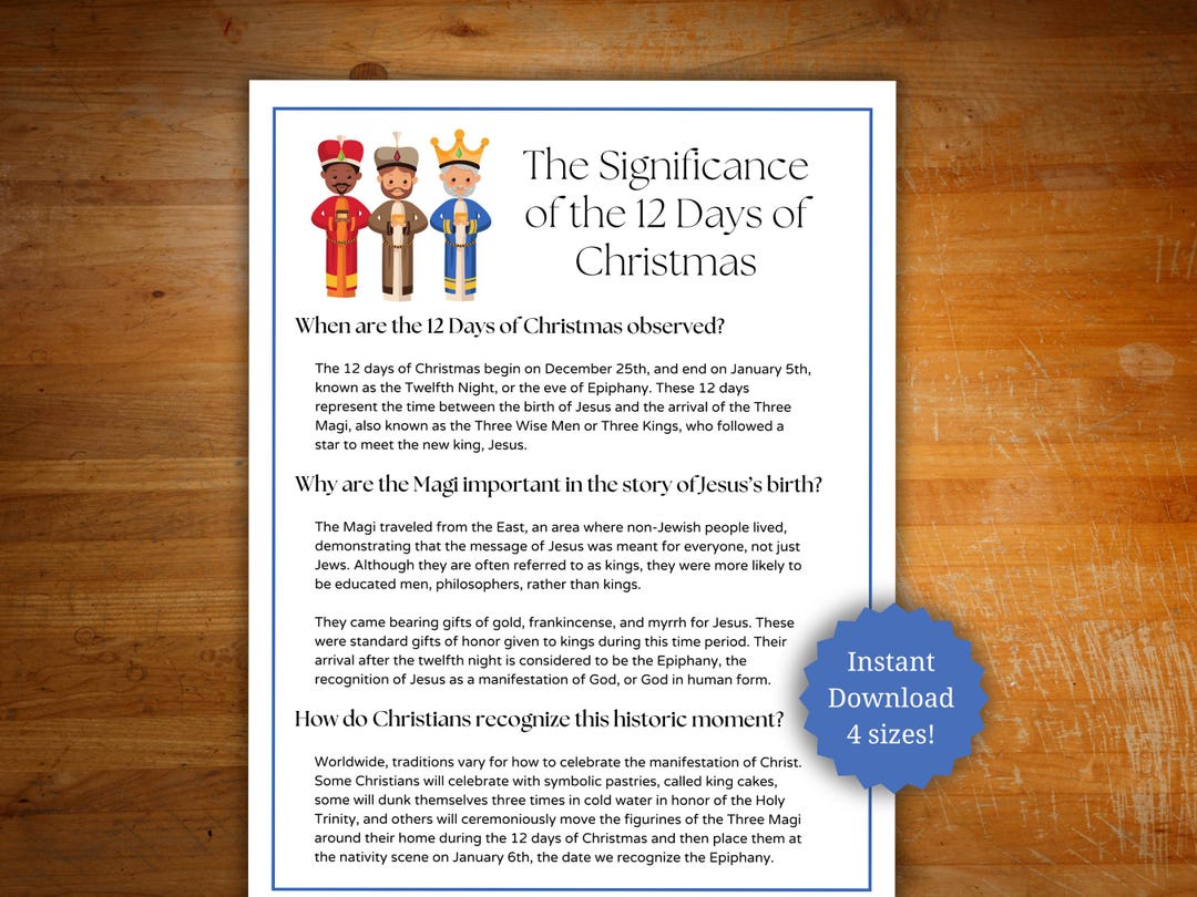 12 Days of Christmas Printable Worksheet for Church or Youth Group ...