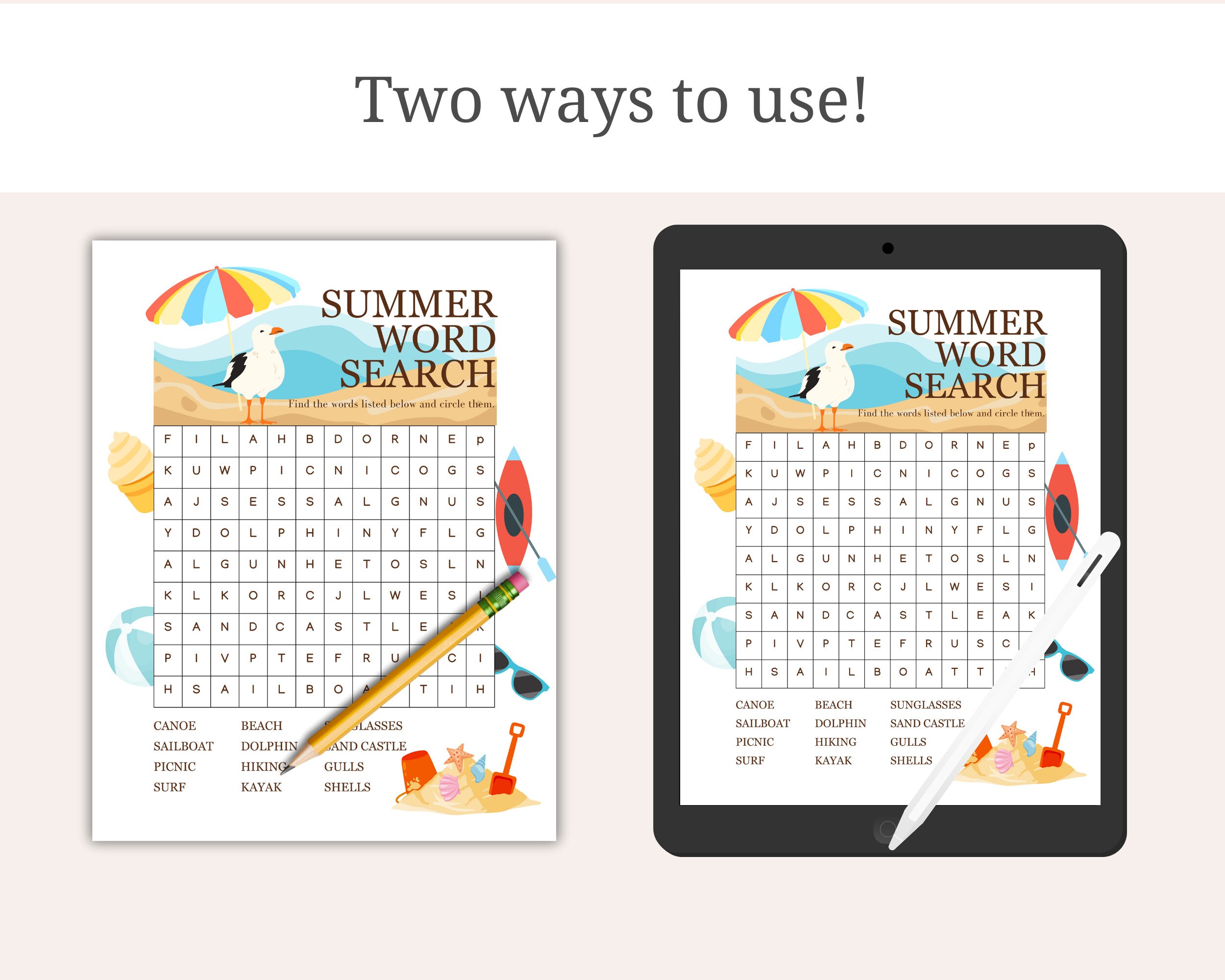 Four Seasons Word Search Game for Classroom or Home Winter - Etsy