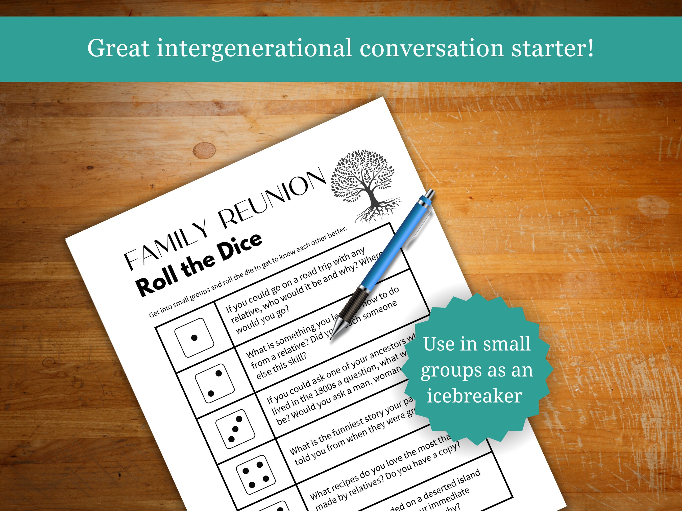 Family Reunion Icebreaker Game, Printable Game for a Family Reunion ...