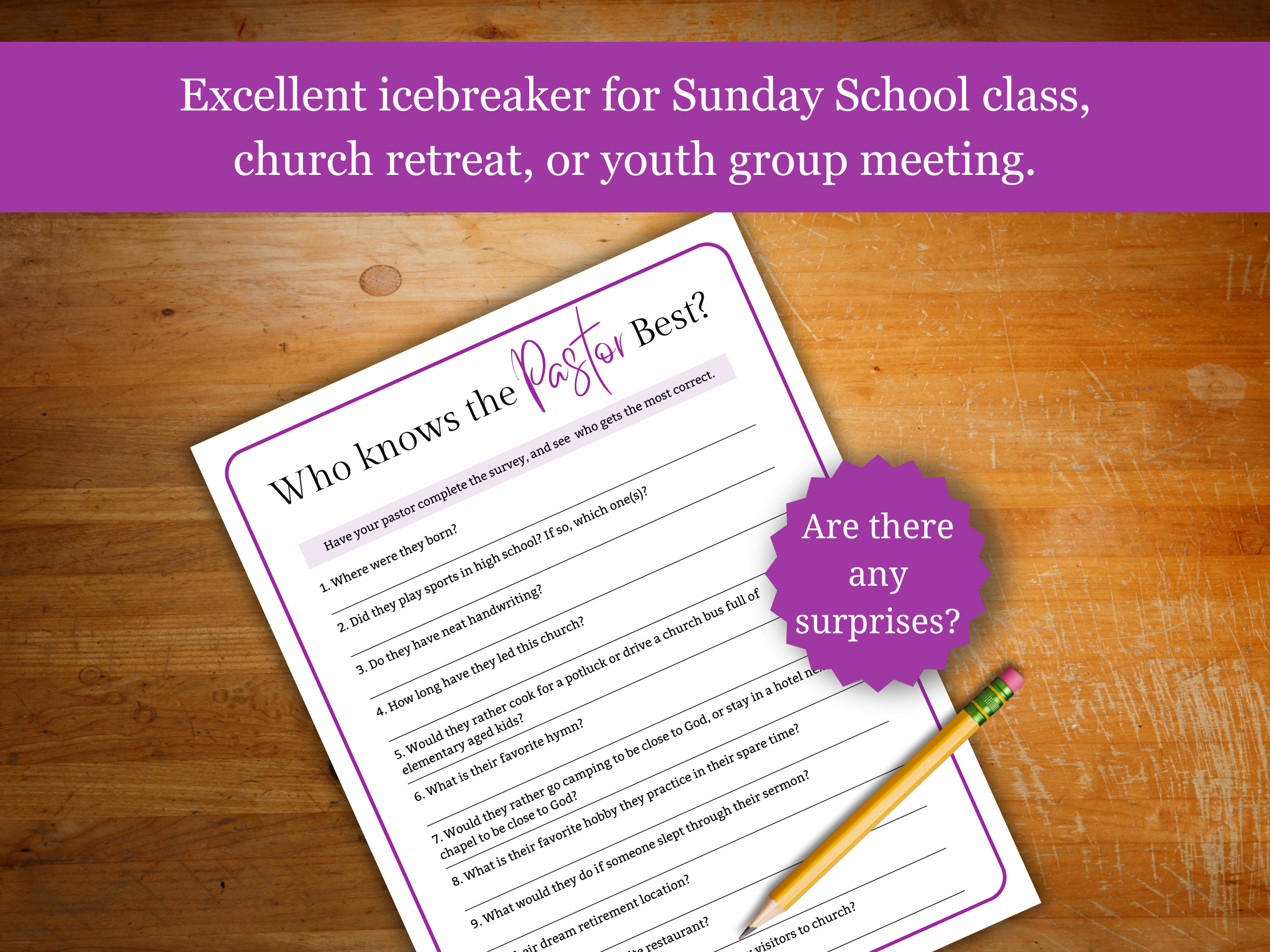 Church Group Icebreaker Game, Download Game for Youth Groups, Get to ...