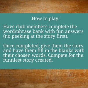 Romance Book Club Game Fill in Blank Printable, Fun Romance Book Club ...