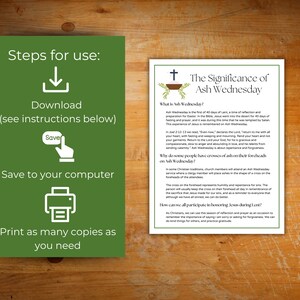 Meaning of Ash Wednesday Printable Worksheet for Church or Youth Group ...