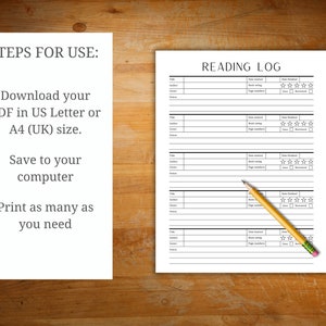 2026 Annual Reading Log for Book Club or Reading Tracker and Book ...