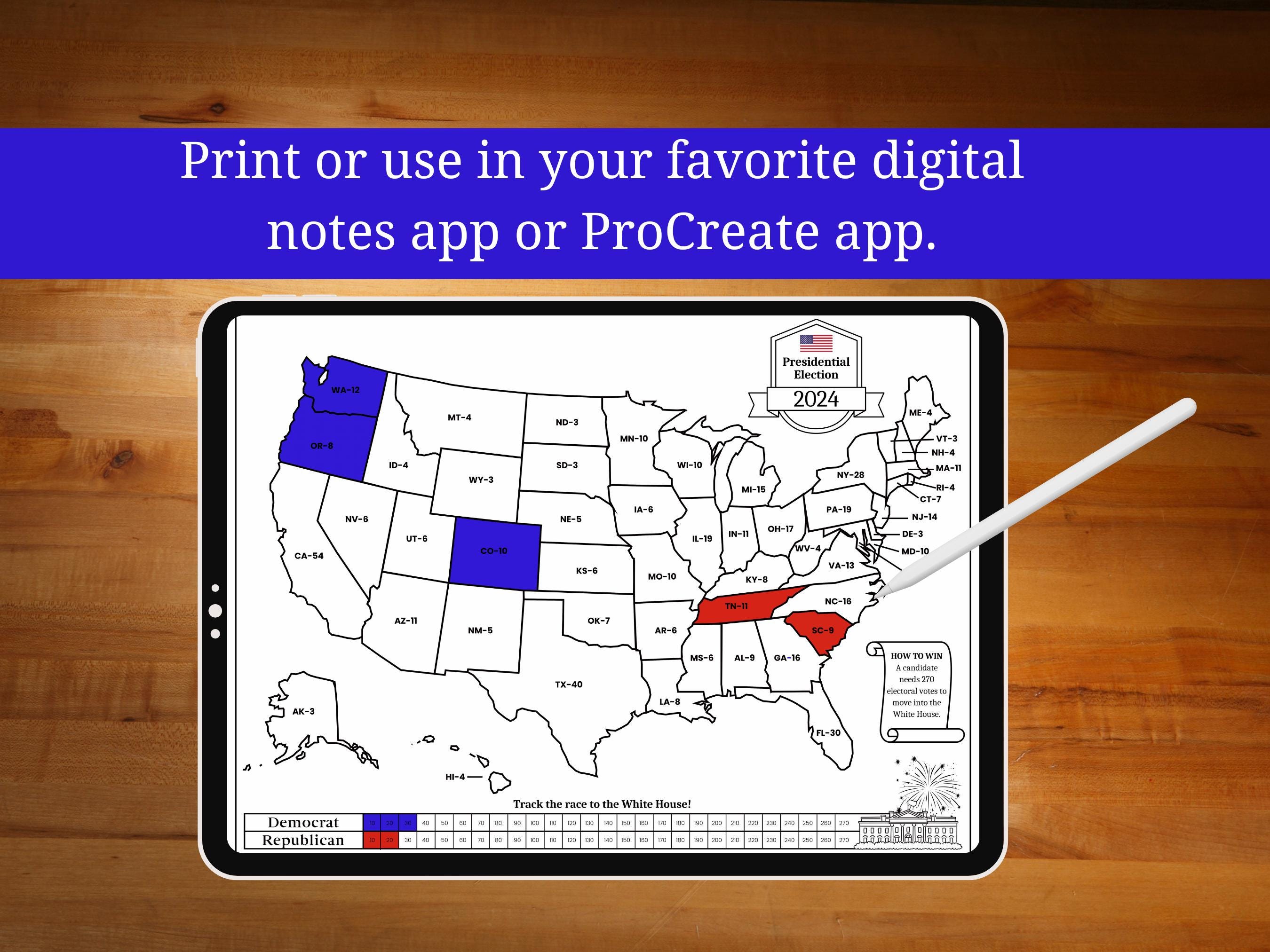Election Night 2024 Electoral College Map Vote Tracker, US Election ...
