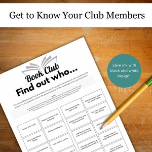 Book Club Game, Icebreakers for Book Club, Activity for Book Club ...