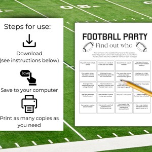 Game Day Football Party Game, Football Party Game, Football Find the ...