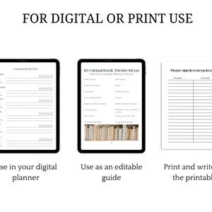 Book Club Guide Digital Download Editable Template, Book Club Planner ...