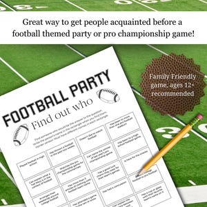 Game Day Football Party Game, Football Party Game, Football Find the ...