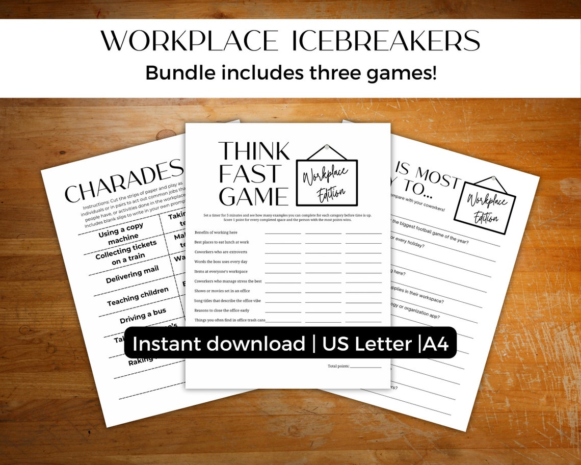 Office Icebreaker Games for Office Parties, Staff Meetings, Work ...