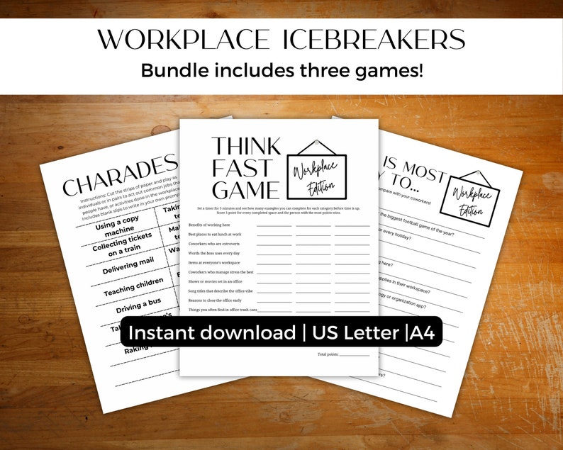 Office Icebreaker Games for Office Parties, Staff Meetings, Work ...
