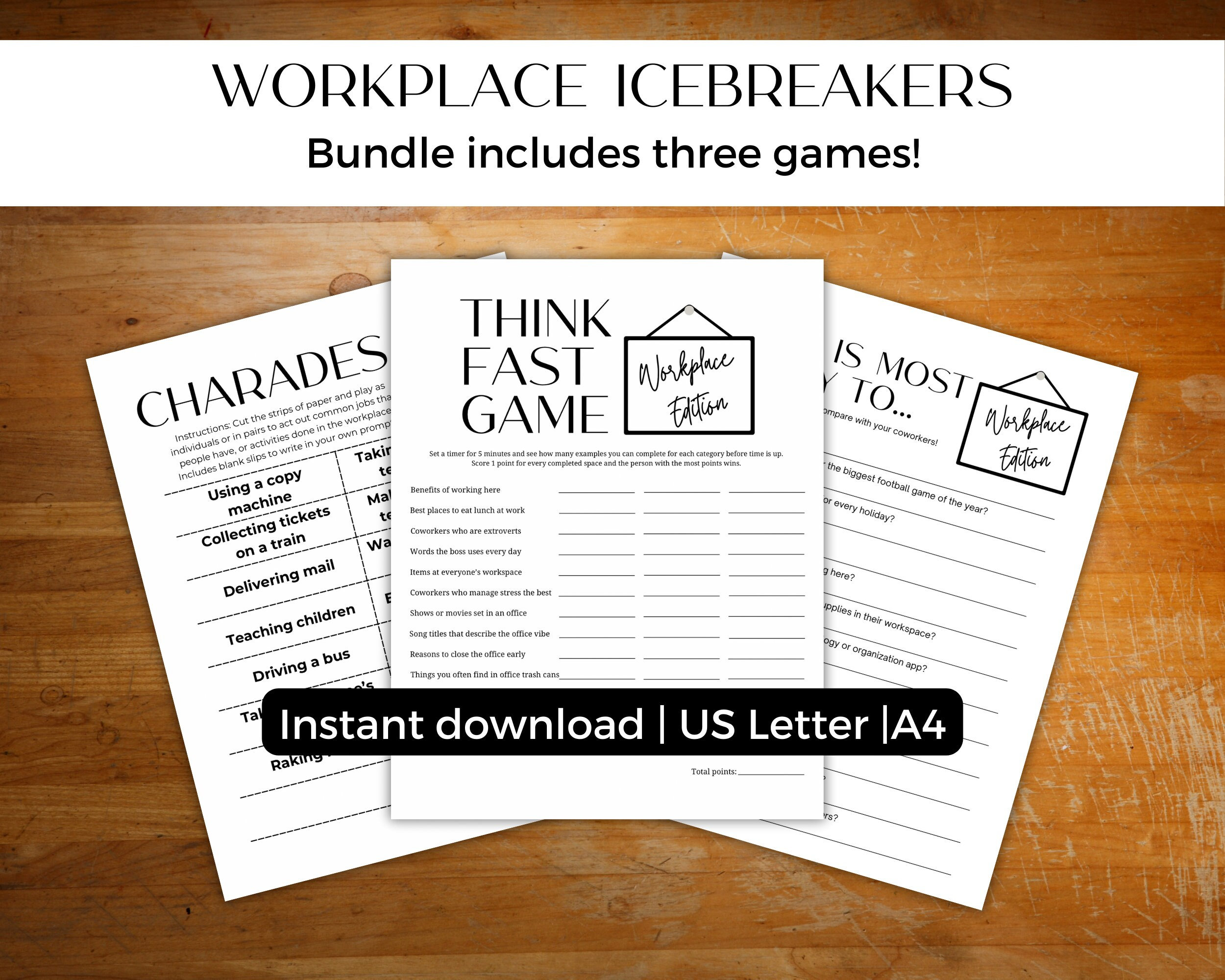 Office Icebreaker Games for Office Parties, Staff Meetings, Work ...