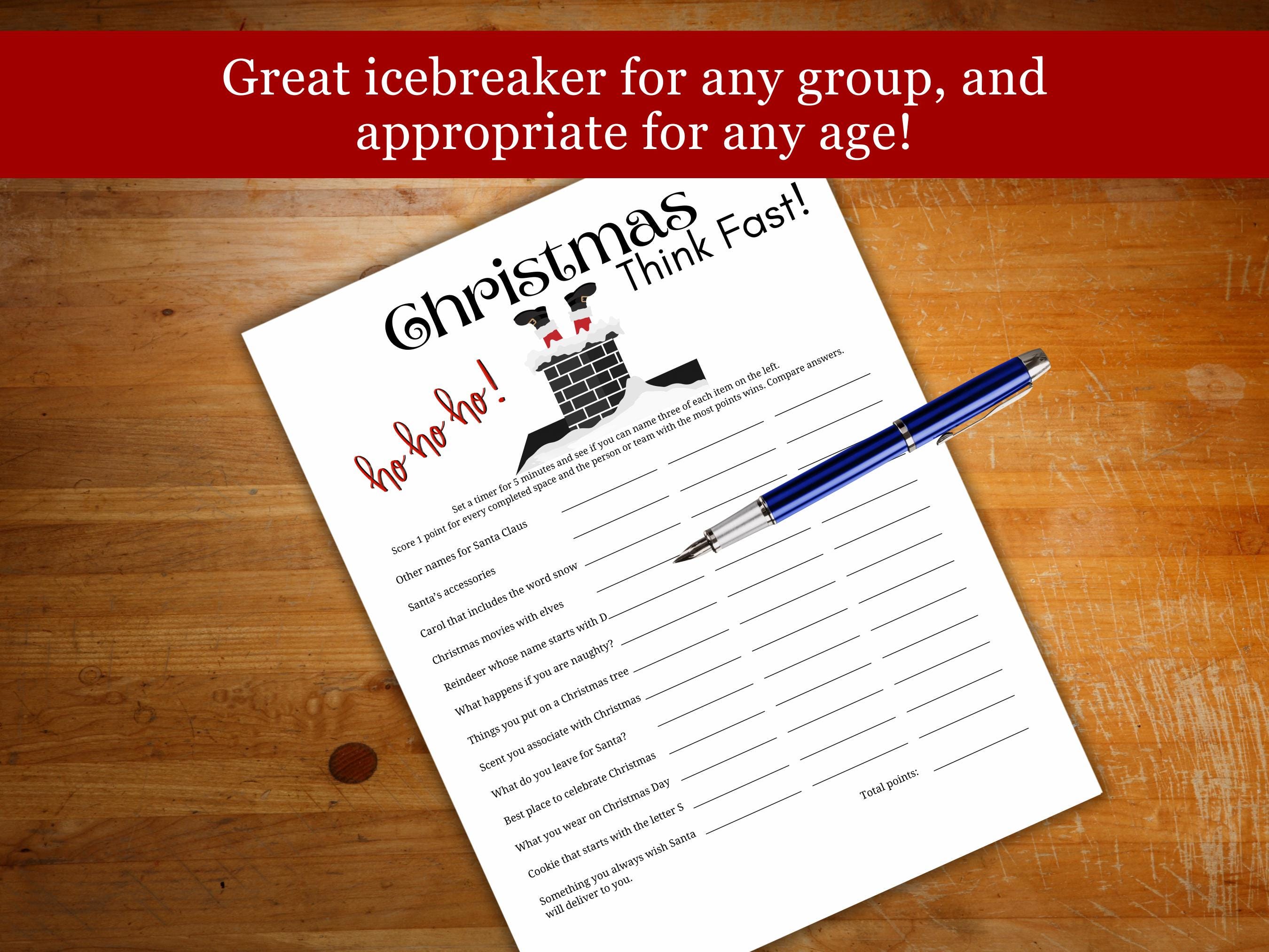 Christmas Party Game, Office Christmas Party Game, Family Christmas ...