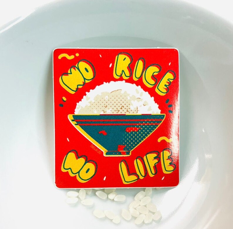 No Rice No Life Sticker - Etsy