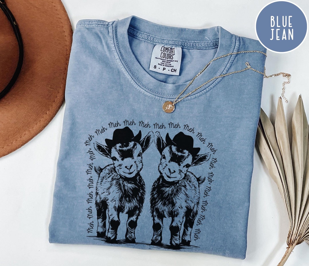 Meh. GOAT Shirt, Goat Lover Shirt, Western T-shirt for Women, Cowboy T ...