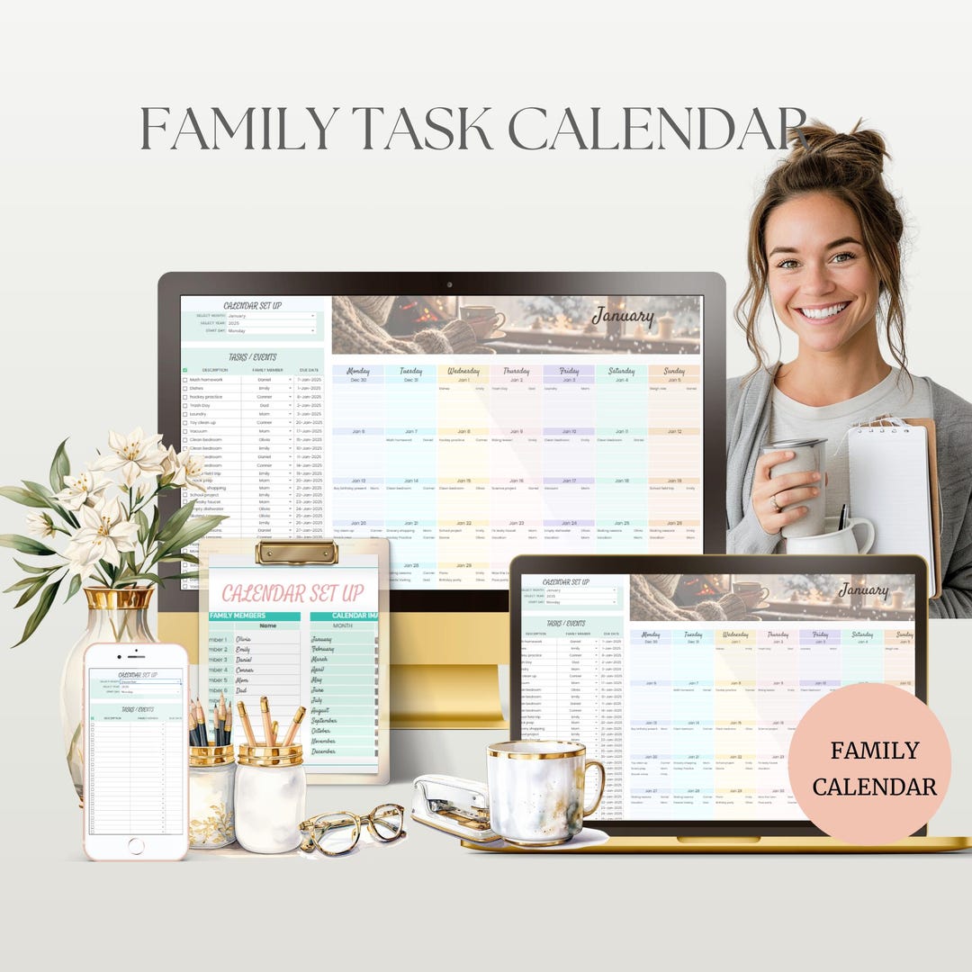 Family Weekly Time Blocking Calendar Google Sheets Editable Schedule ...