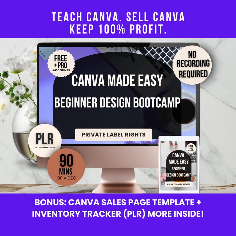 Ready-to-resell Canva Course PLR for Sellers, Done-for-you Training ...
