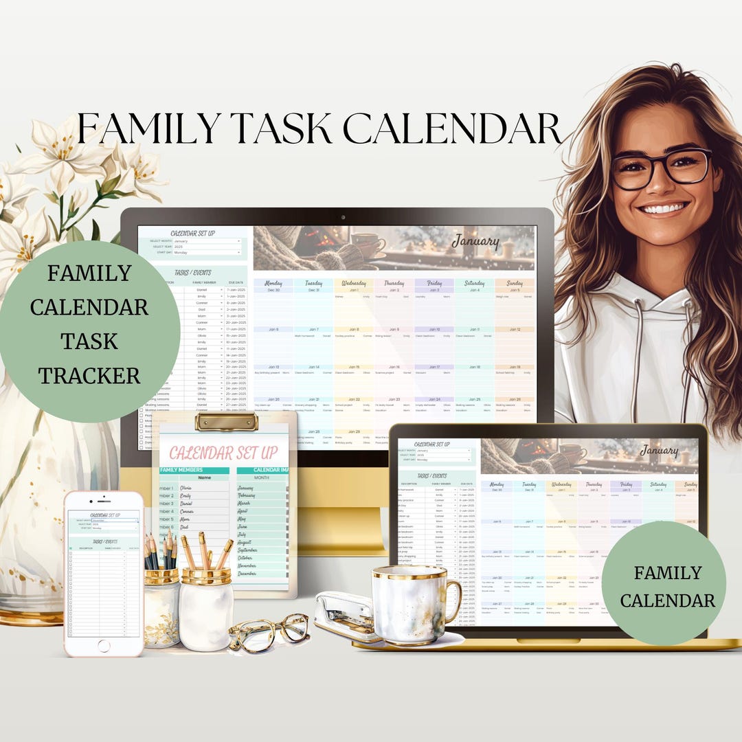 Family Weekly Schedule Google Sheet: Color-coded Time Blocks (digital ...