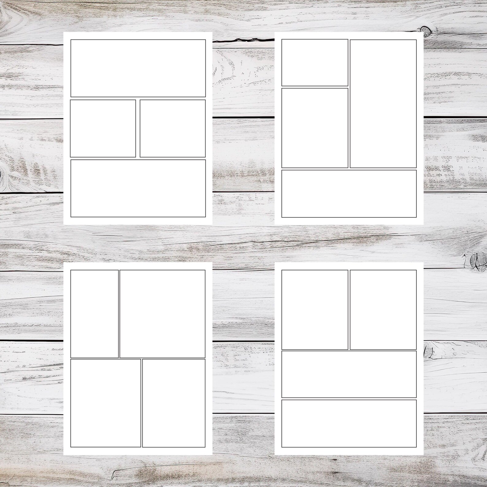 Basic Comic Book Template With 60 Printable Pages, Art Box Frames ...