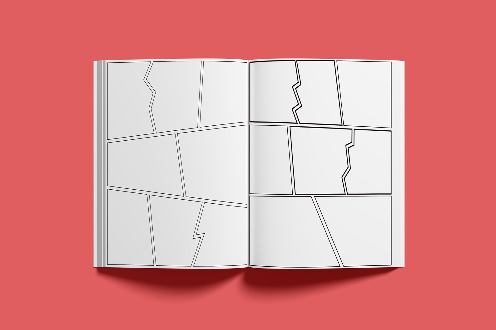 Printable Blank Comic Book Template Size 8.5x11", Comic Drawing Paper ...