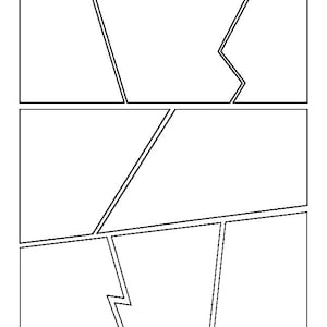 Printable Blank Comic Book Template Size 8.5x11", Comic Drawing Paper ...