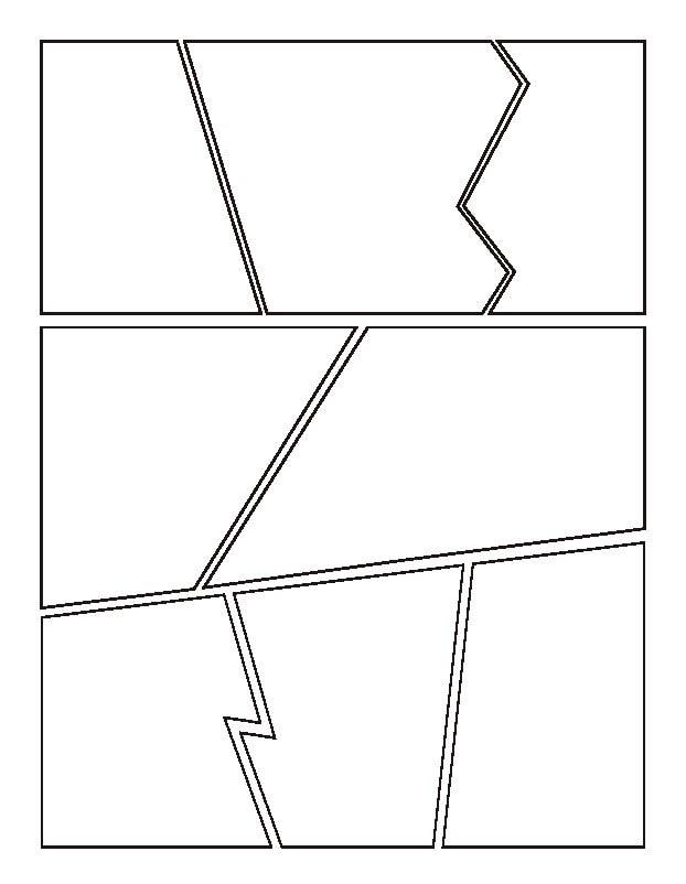 Printable Blank Comic Book Template Size 8.5x11", Comic Drawing Paper ...