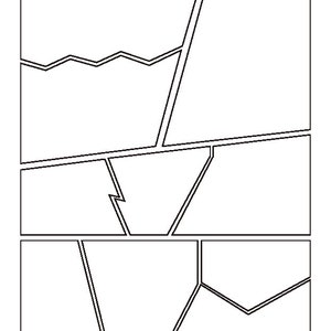 Printable Blank Comic Book Template Size 8.5x11", Comic Drawing Paper ...