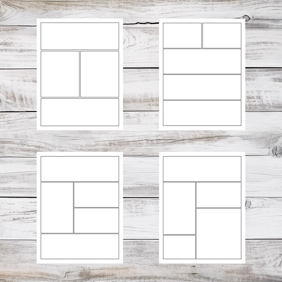 Basic Comic Book Template With 60 Printable Pages, Art Box Frames ...