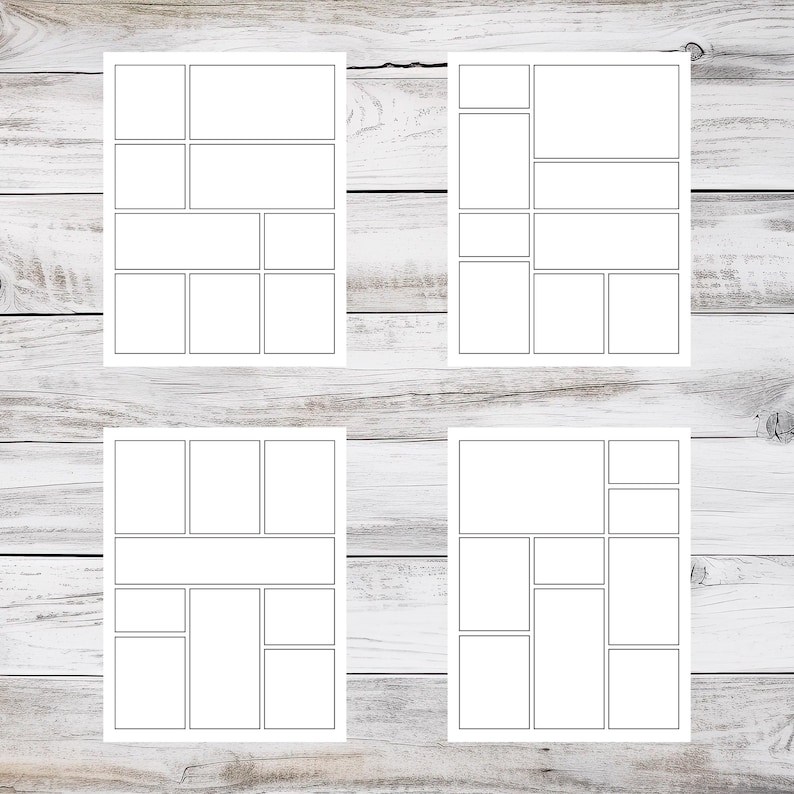 Basic Comic Book Template With 60 Printable Pages, Art Box Frames ...