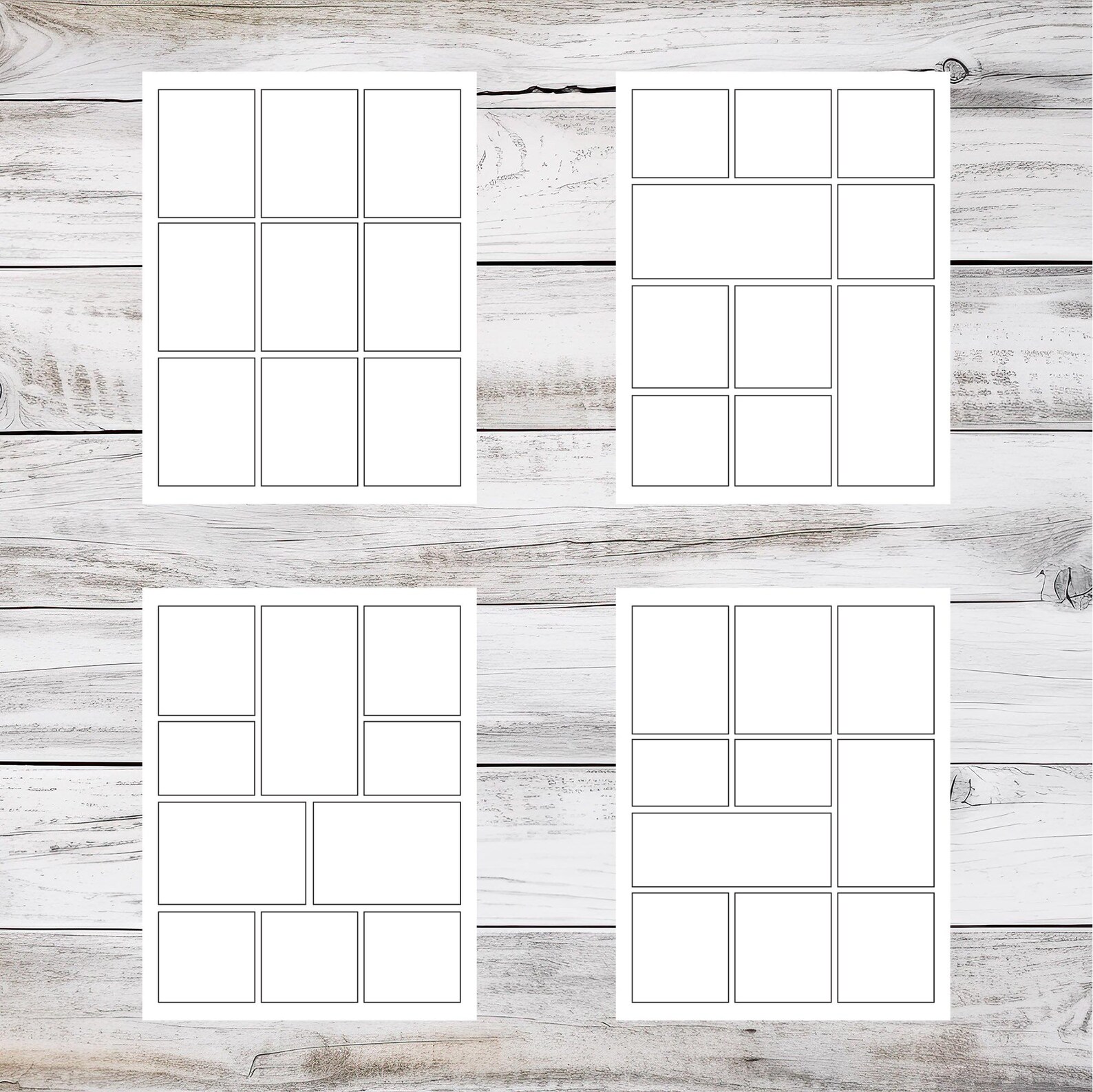 Basic Comic Book Template With 60 Printable Pages, Art Box Frames ...