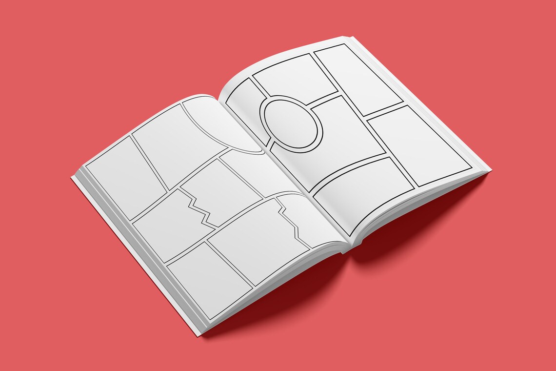 Printable Blank Comic Book Template Size 8.5x11", Comic Drawing Paper ...