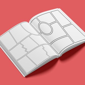 Printable Blank Comic Book Template Size 8.5x11", Comic Drawing Paper ...