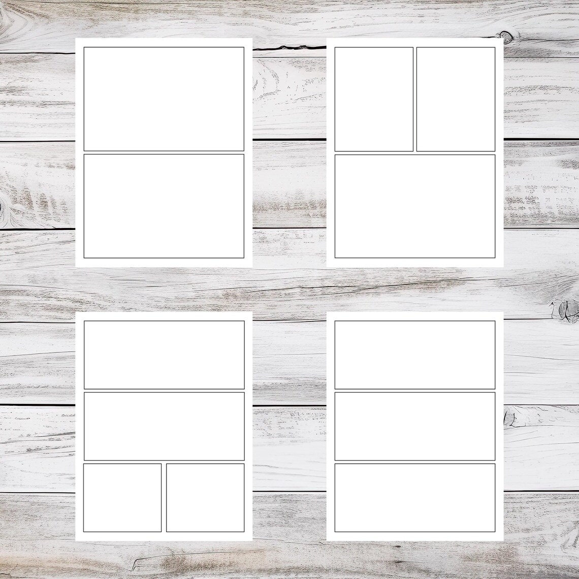 Basic Comic Book Template With 60 Printable Pages, Art Box Frames ...