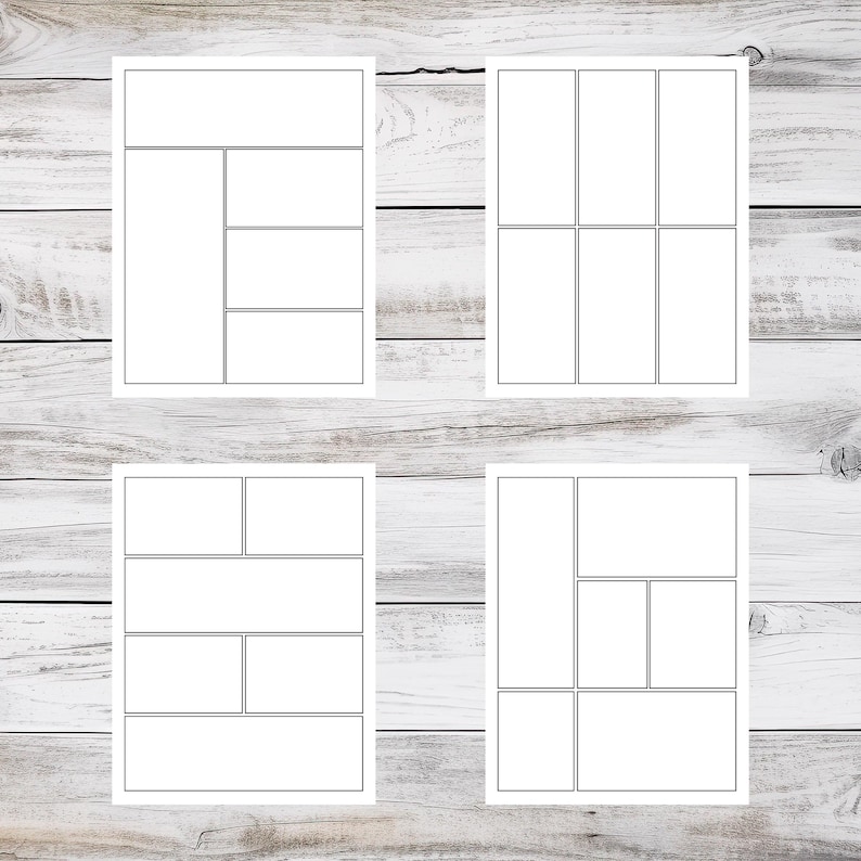 Basic Comic Book Template With 60 Printable Pages, Art Box Frames ...