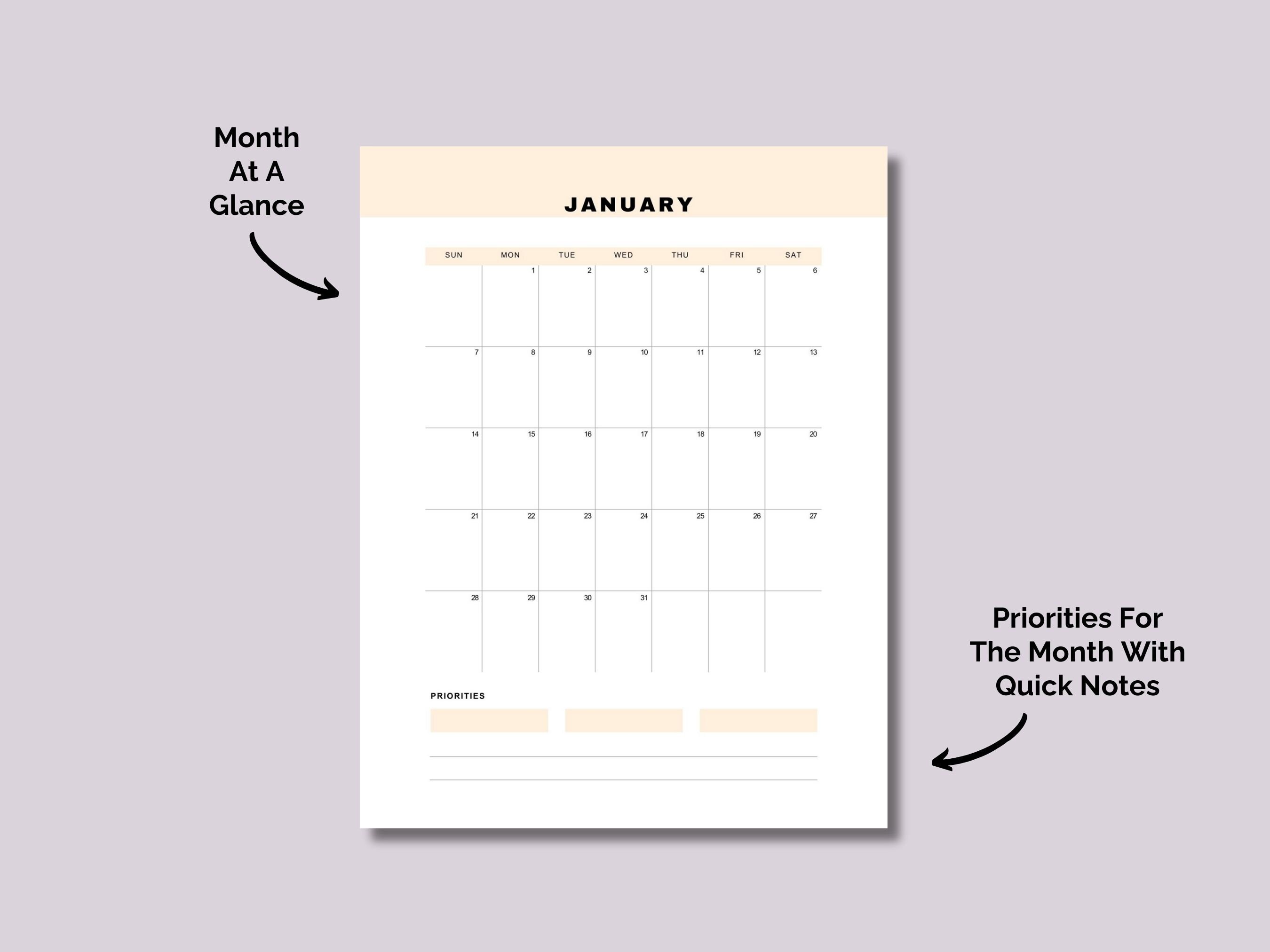 2024 Monthly Planner, 2024 Goals, 2024 Monthly Focus, and 2024 Monthly ...