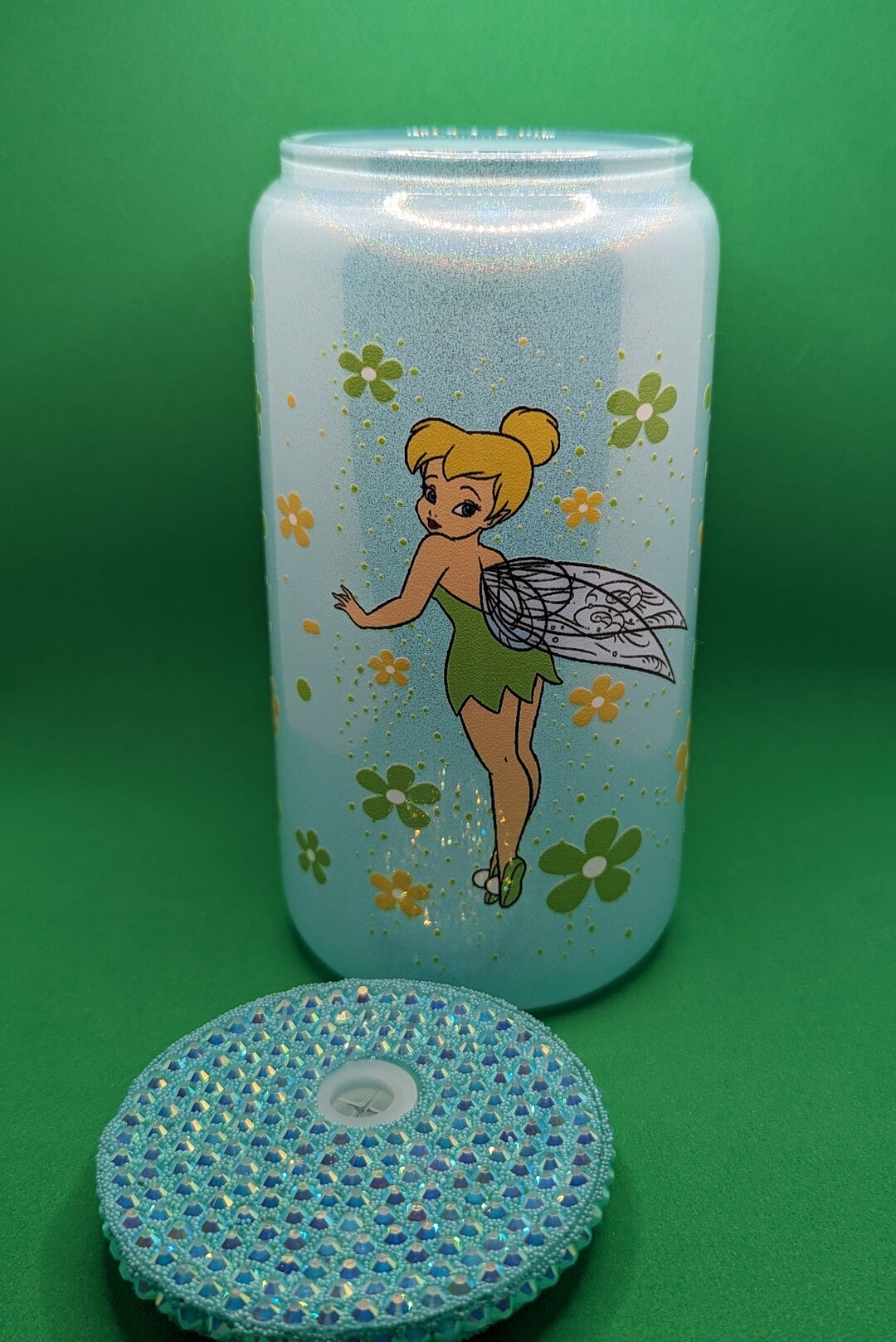 Tinkerbell Sparkle Cup , Frosted Cup ,glass Can ,iced Coffee Cup ...
