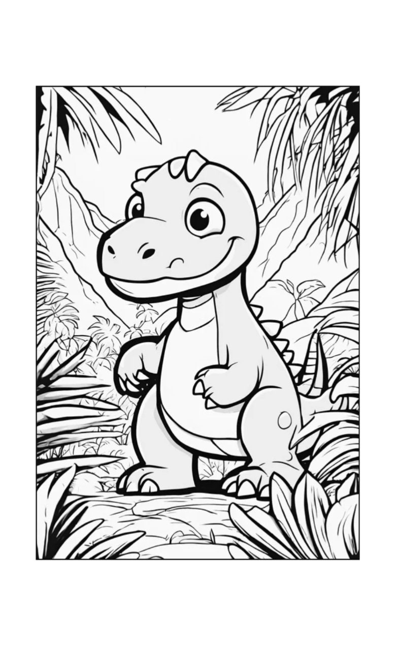 Dinosaur World Digital Coloring Pages Printable Coloring Pages for All ...