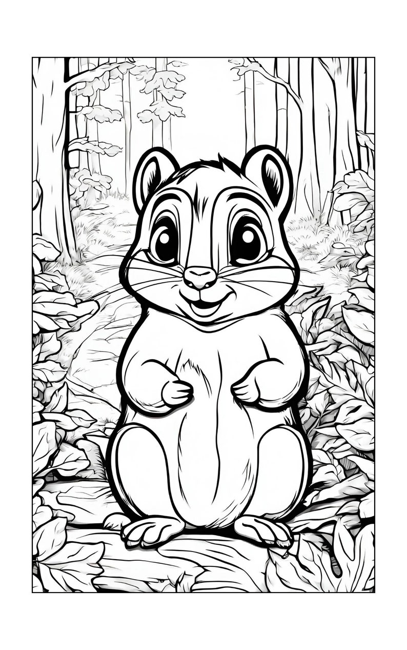 Enchanted Forest Friends Coloring Pages. Forest Animal Printable ...