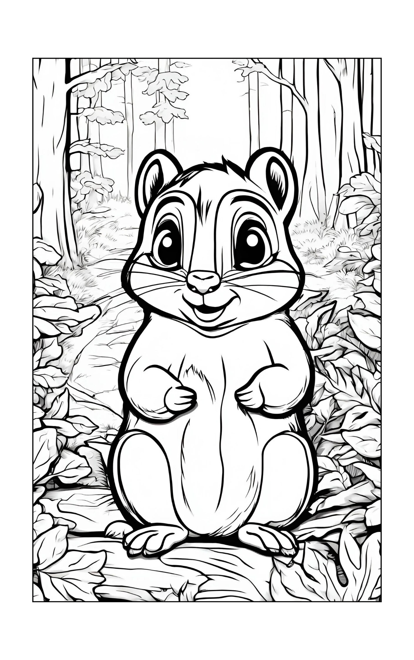 Enchanted Forest Friends Coloring Pages. Forest Animal Printable ...