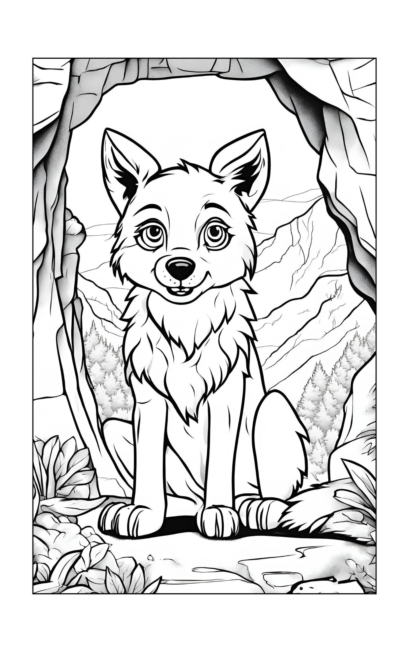 Enchanted Forest Friends Coloring Pages. Forest Animal Printable ...