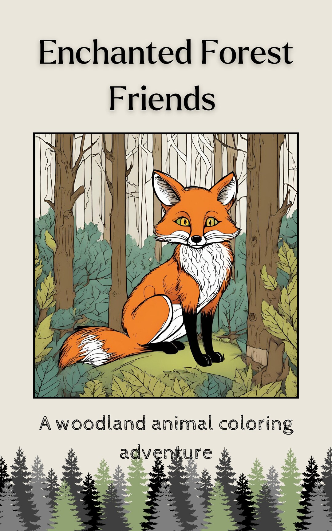 Enchanted Forest Friends Coloring Pages. Forest Animal Printable ...