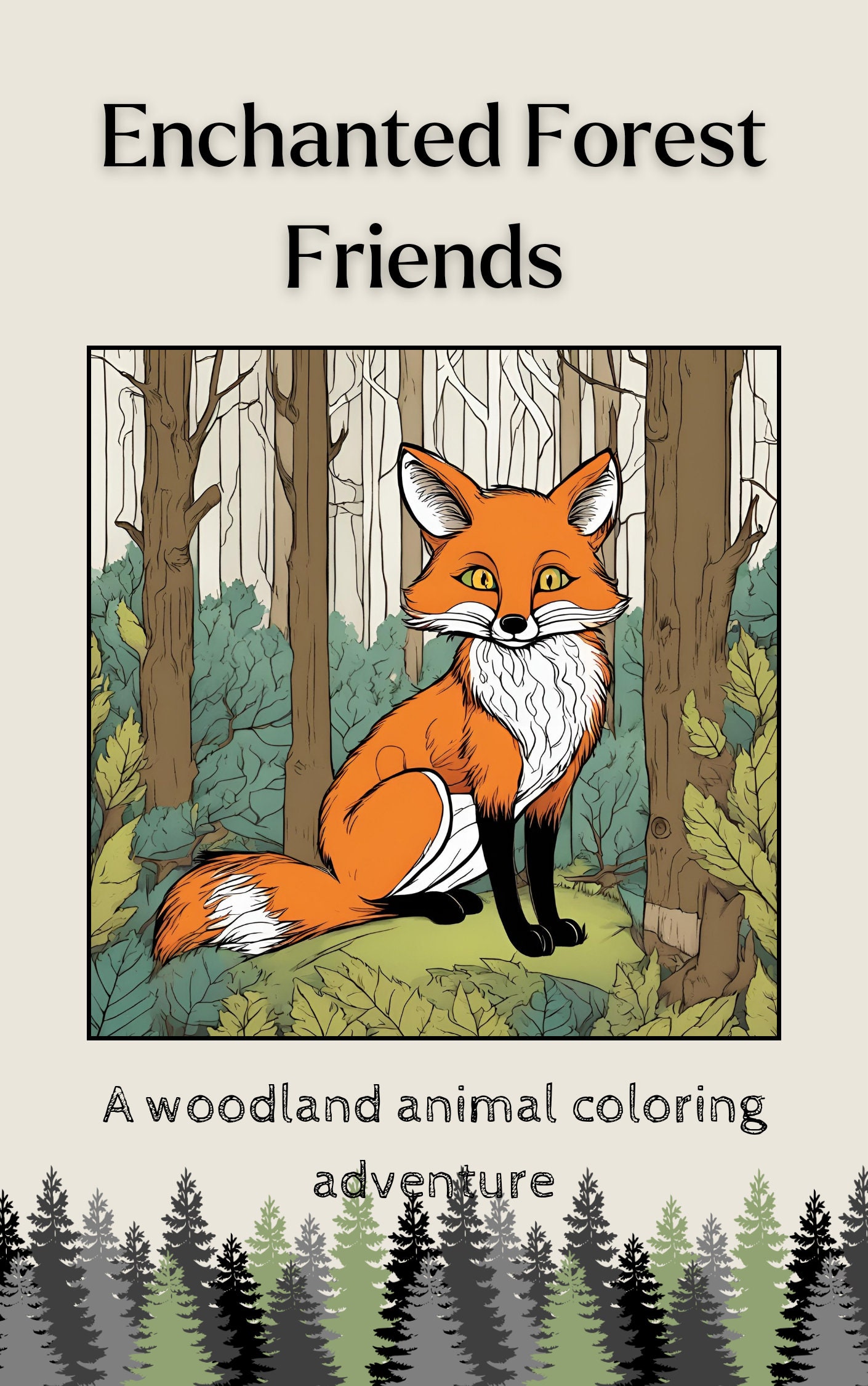 Enchanted Forest Friends Coloring Pages. Forest Animal Printable ...
