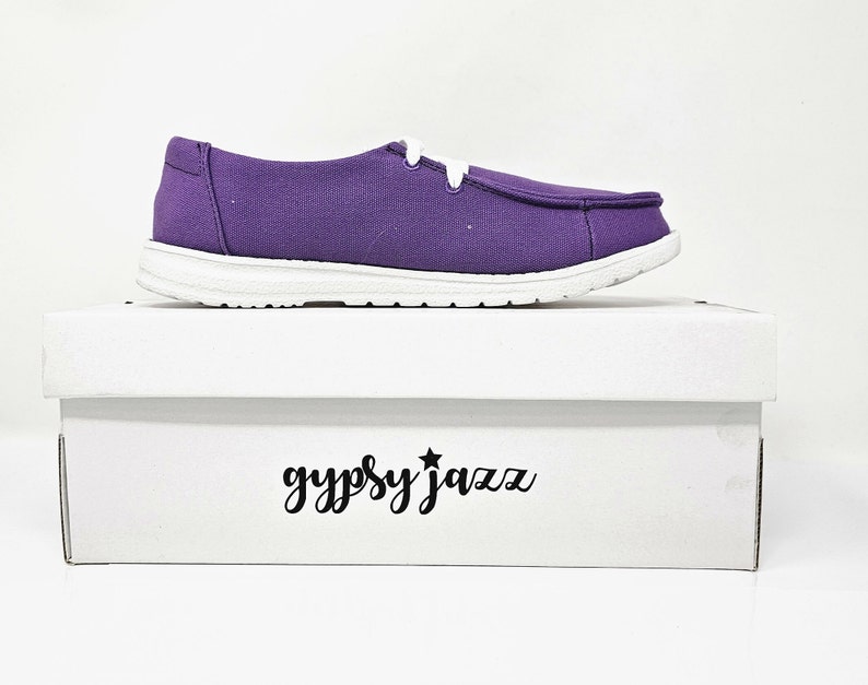 GYPSY JAZZ Women's Boat Canvas Gameday Slip on Comfort Shoes - Etsy