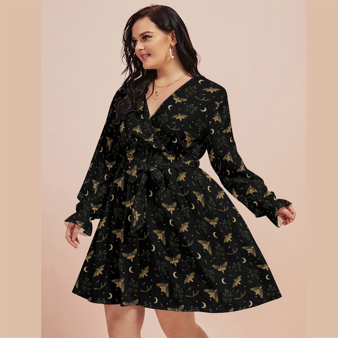 Death's Head Moth Dress Hawkmoth Goth Cottagecore - Etsy