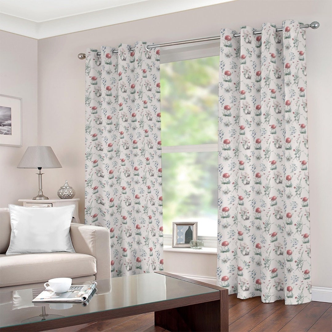 Enchanted Forest Window Curtains, Dark Cottagecore, Tapestry Aesthetic ...