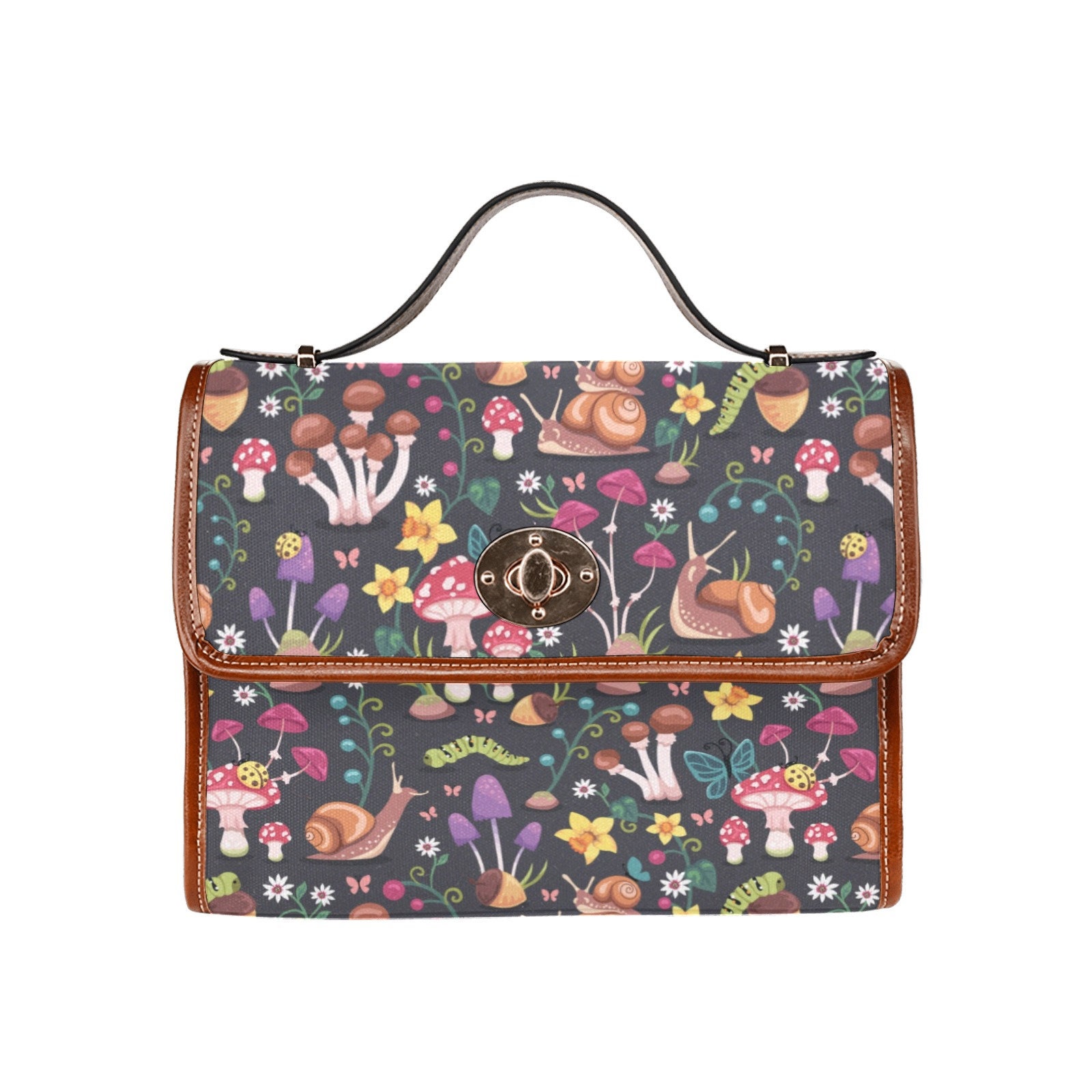 Cottagecore Purse, Witchy Satchel Bag, Mushroom Handbag, Dark ...