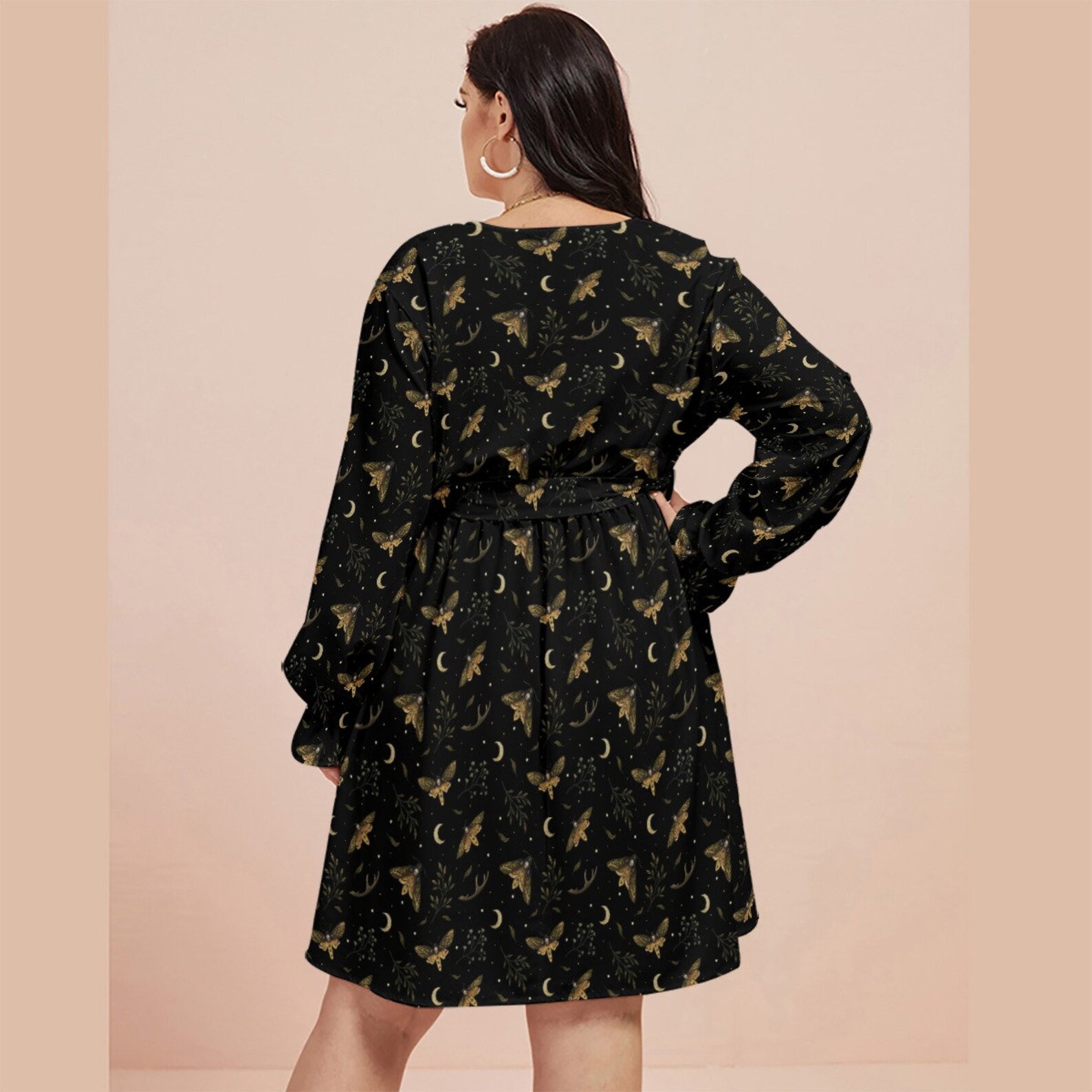 Death's Head Moth Dress, Hawkmoth, Goth Cottagecore, Witchy Fashion ...